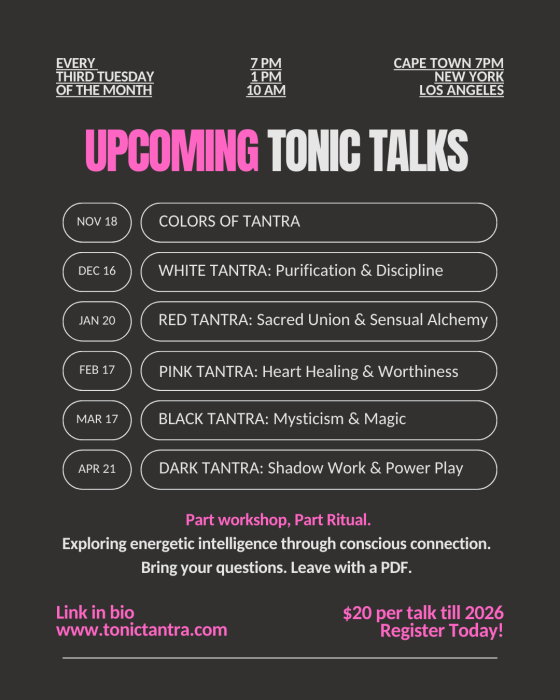 Schedule Appointment with Tonic Tantra